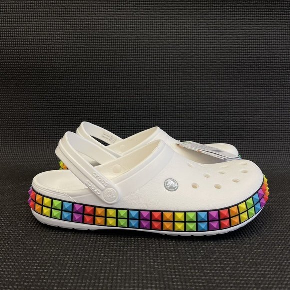 CROCS | Shoes | Crocs Mens Crocband 3d Shapes Slip On Clogs Multicolor ...